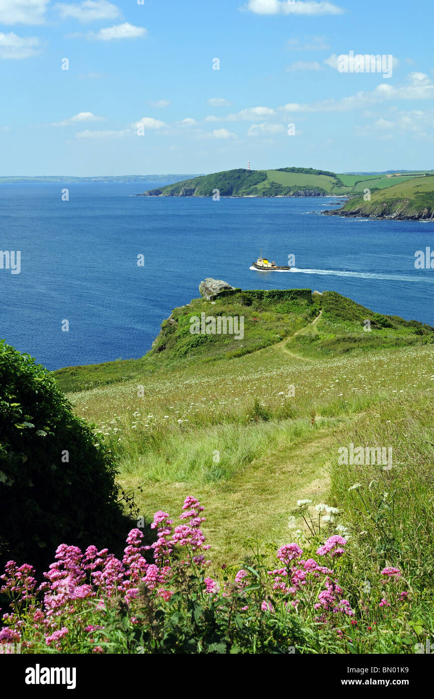 looking towards dodman point from pencarrow head above polruan in ...