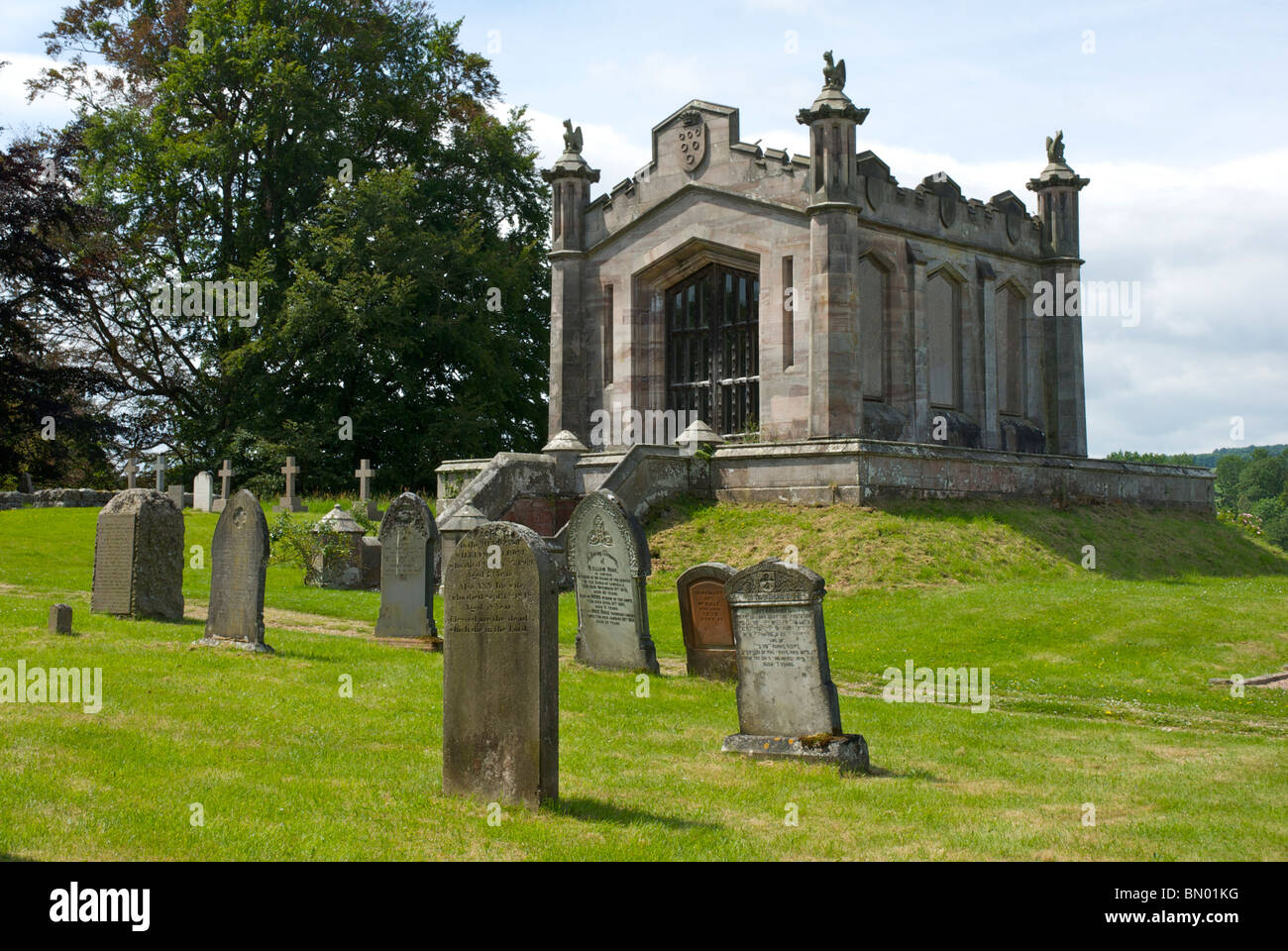 The mausoleum of William, Second Earl of Lowther, in the graveyard of ...
