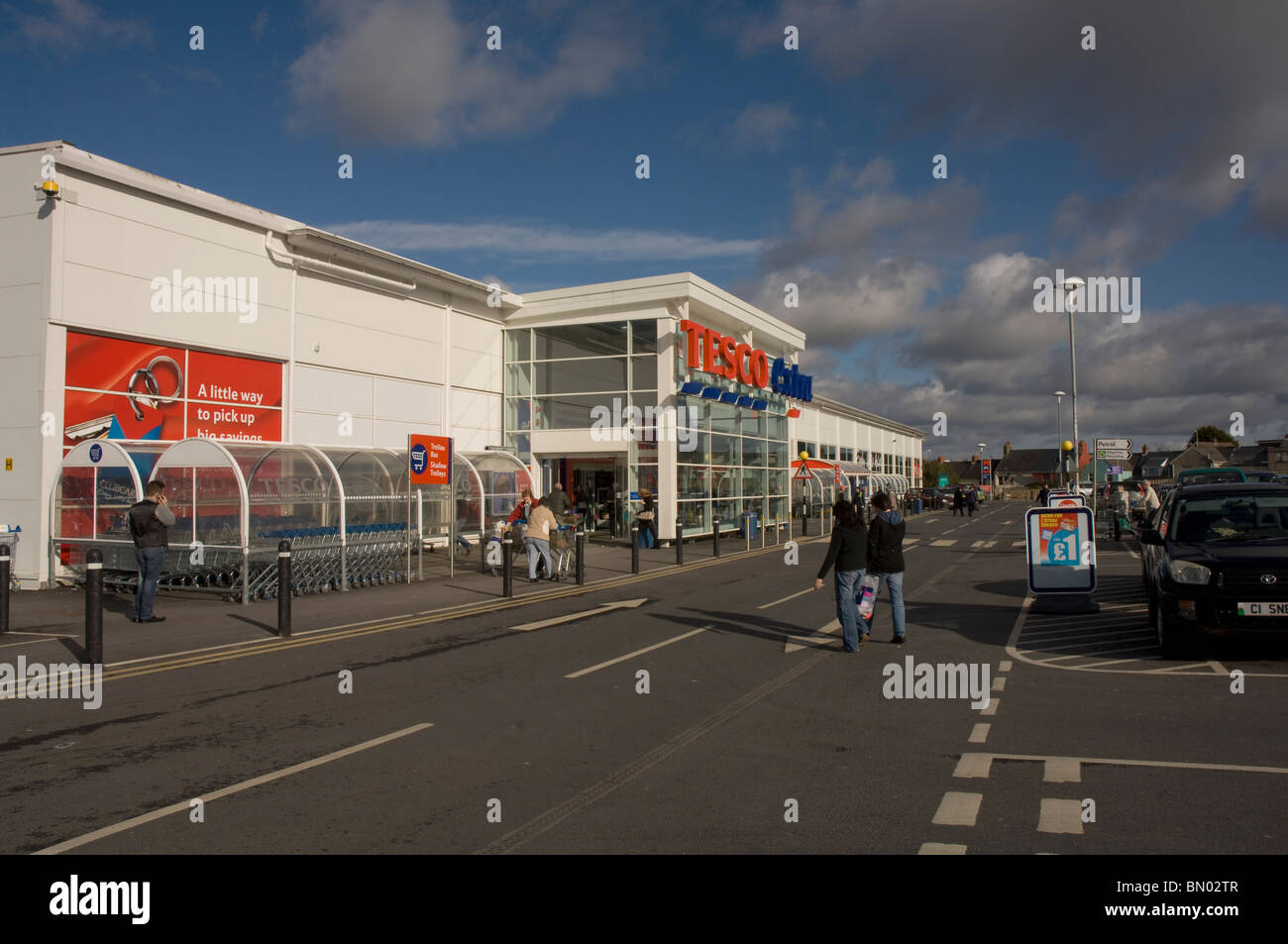 Tesco Extra superstore, Haverfordwest, Pembrokeshire, Wales, UK, Europe ...