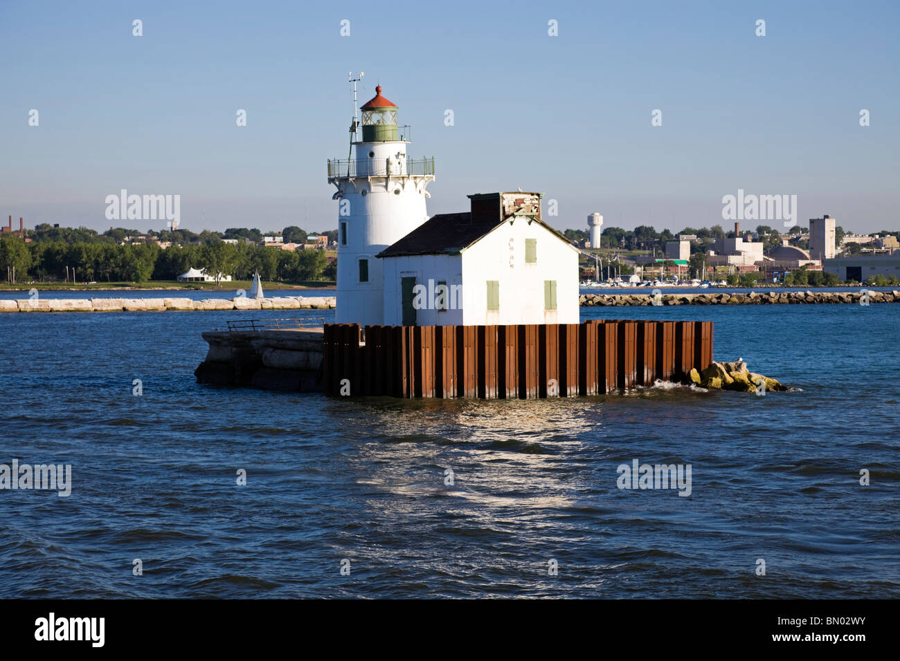 Cleveland Harbor West Pierhead Stock Photo - Alamy