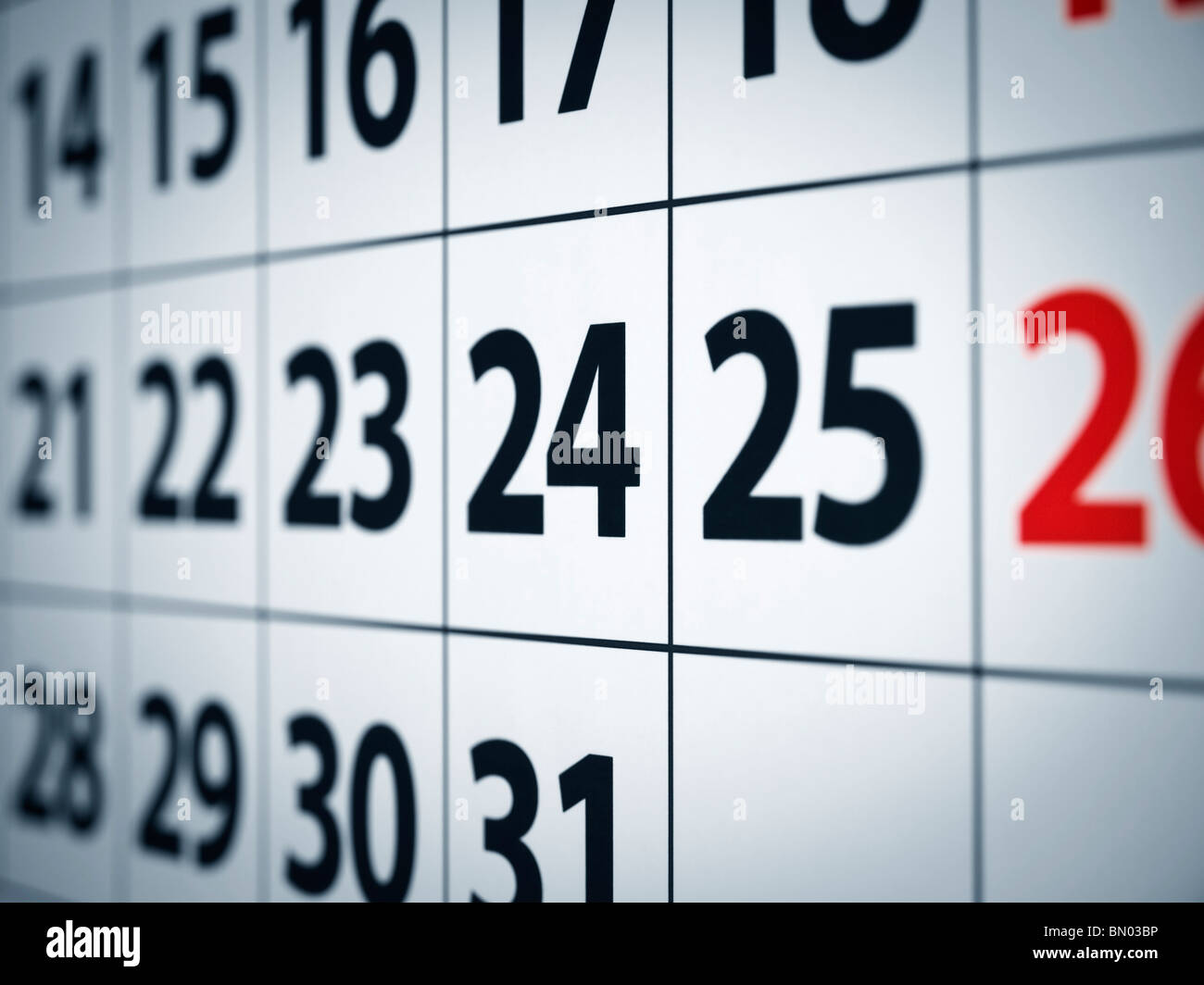 Calendar numbers hi-res stock photography and images - Alamy