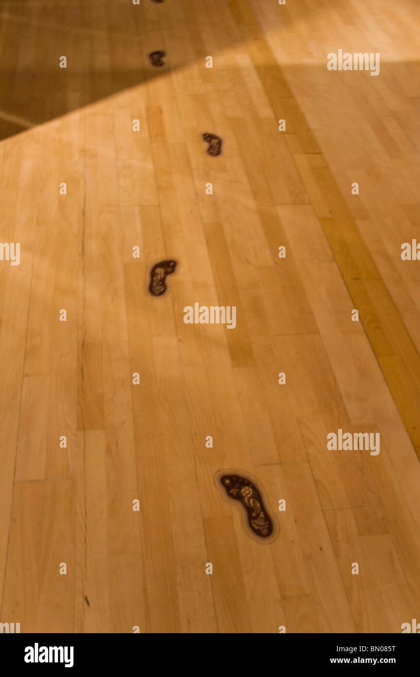 Foot print on the floor Stock Photo - Alamy