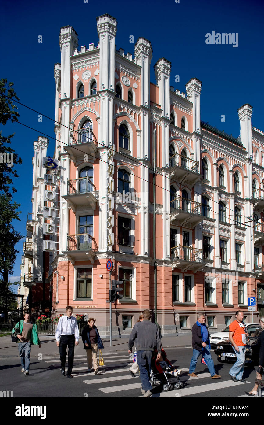 Latvia,Riga,Art Nouveau Buildings Stock Photo - Alamy