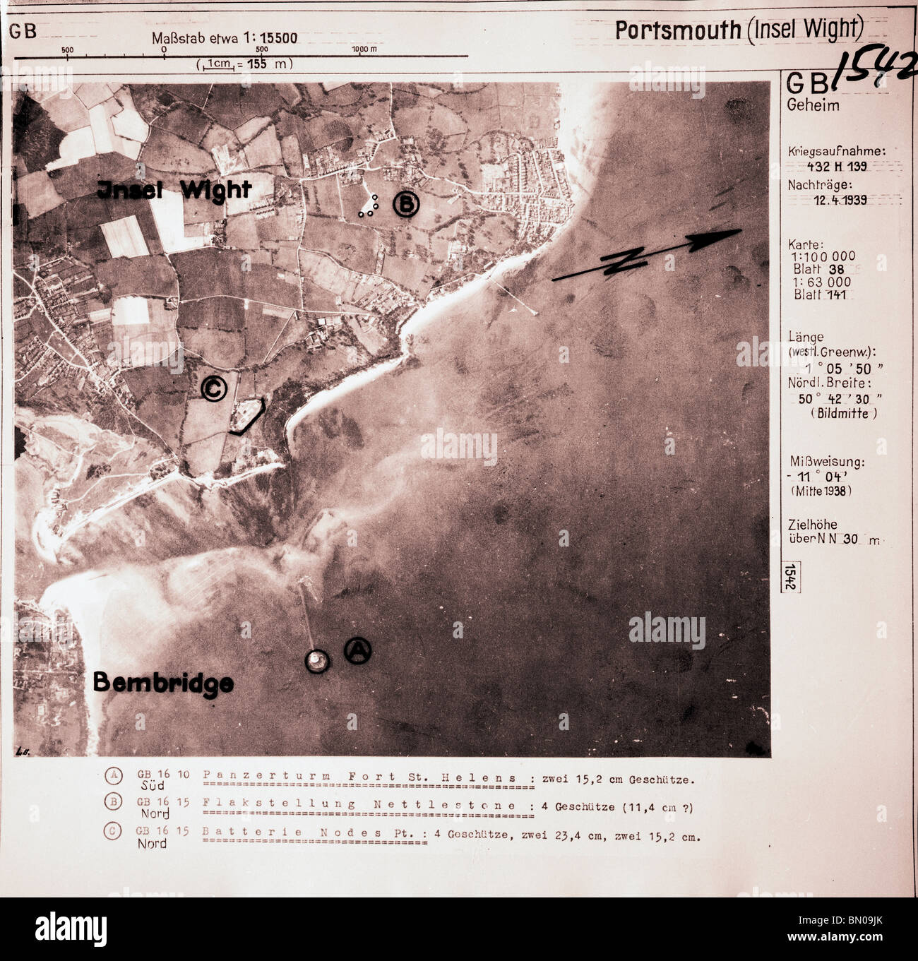 Bembridge - Isle of Wight 14th April 1939 Fortifications & Wireless ...