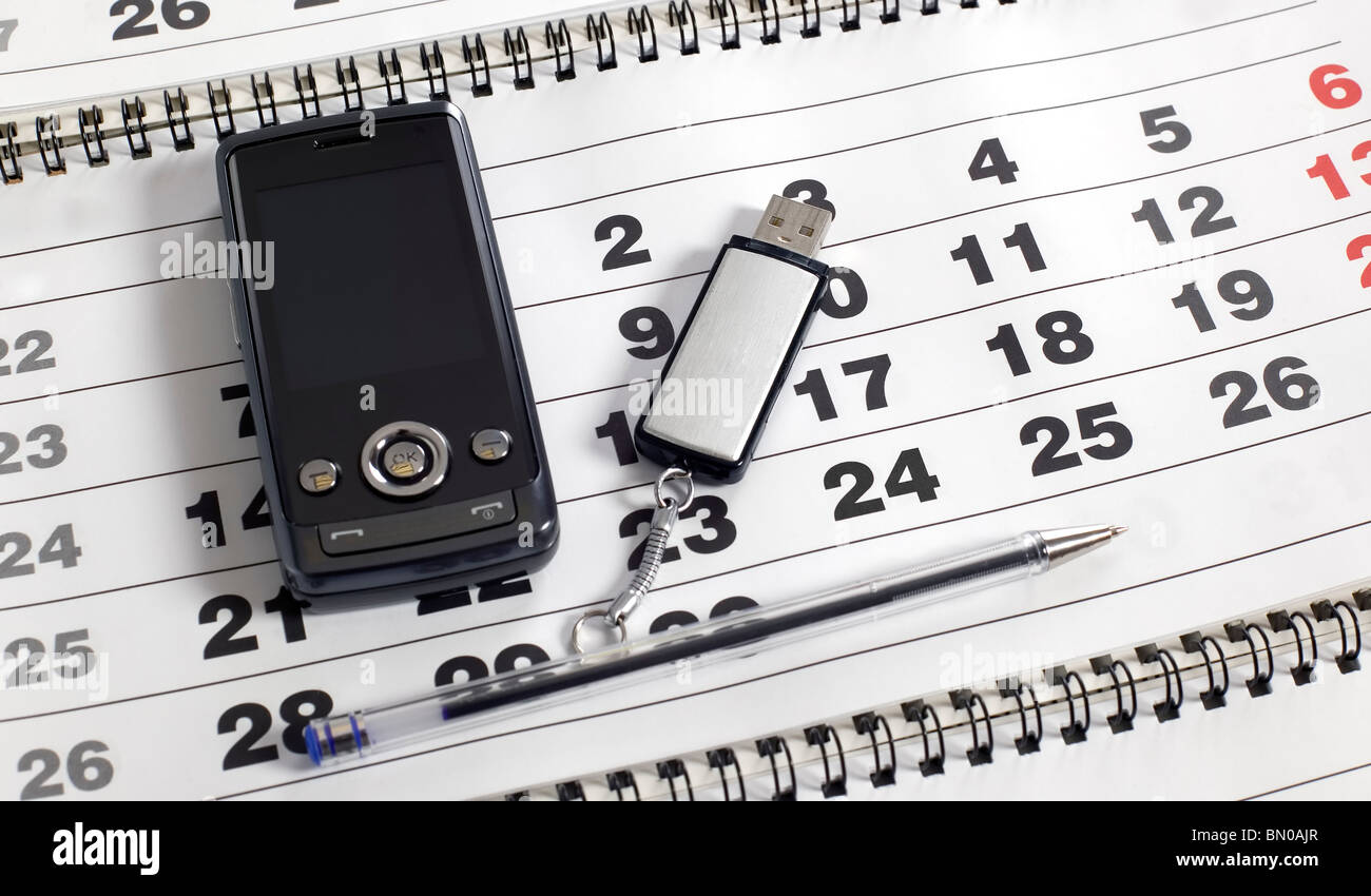 Digital calendar hi-res stock photography and images - Alamy