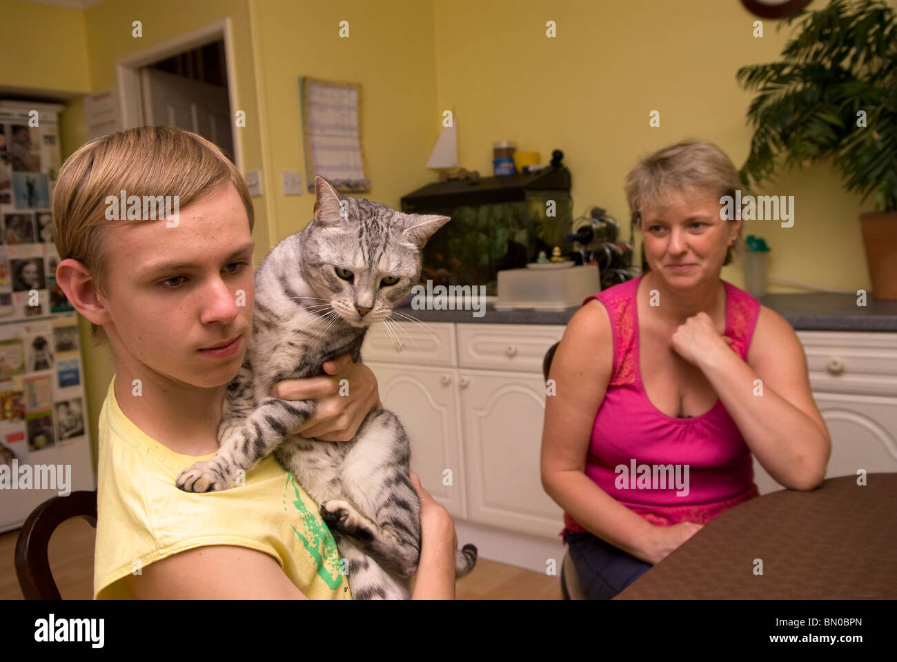 Autistic boy family hi-res stock photography and images - Alamy