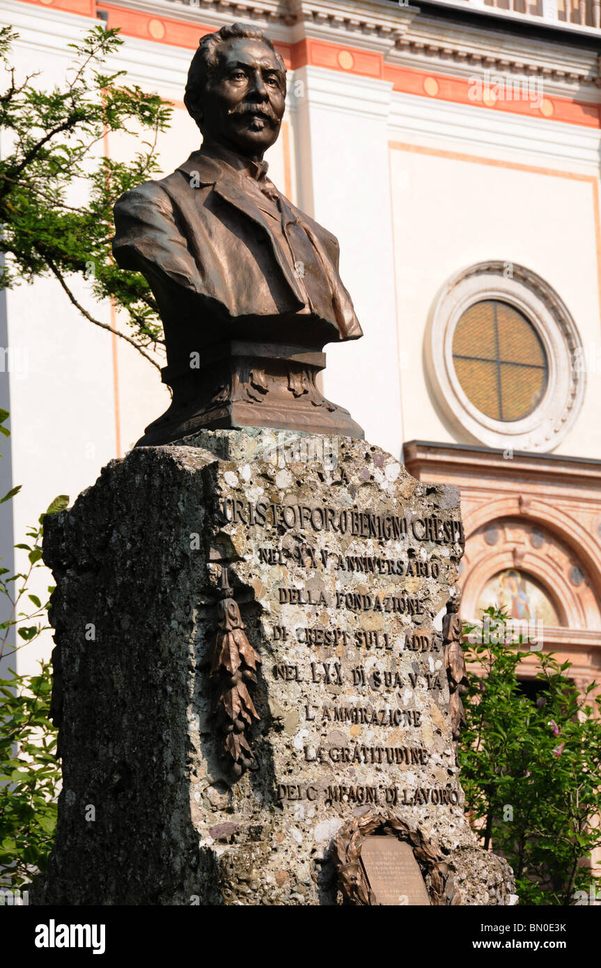 Cristoforo Benigno Crespi's monument, 19th century Workers' Village ...