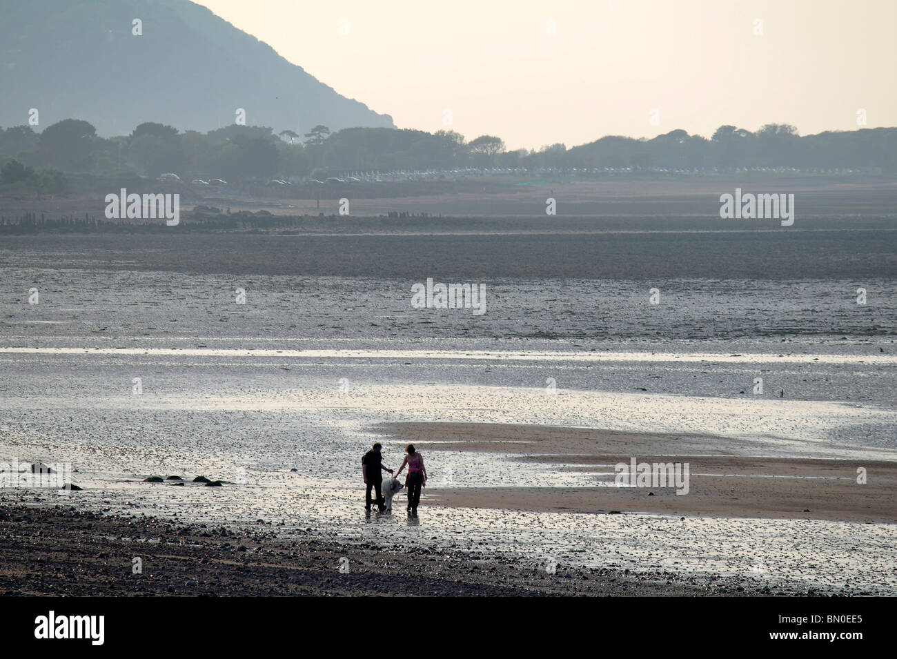 blue anchor bay holiday resort somerset coast uk Stock Photo - Alamy