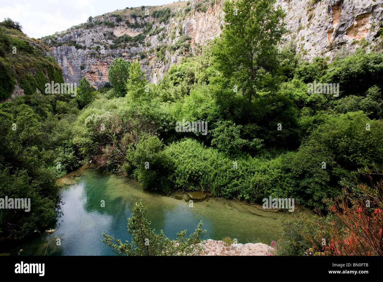 Rocky Necropolis of Pantalica, UNESCO World Heritage Sites, river Anapo ...