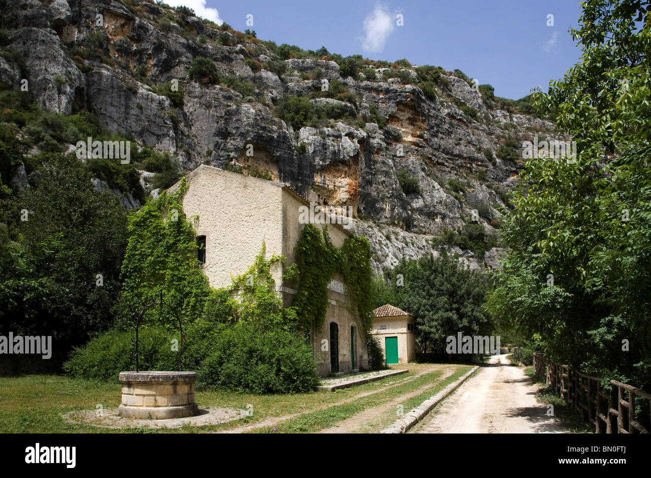 Rocky Necropolis of Pantalica, UNESCO World Heritage Sites, river Anapo ...