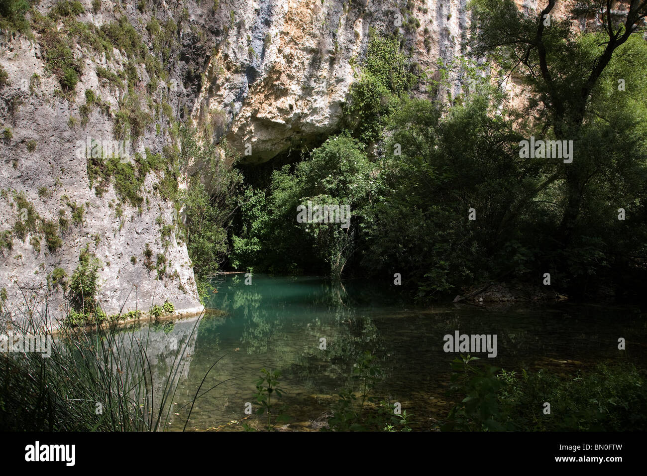 Rocky Necropolis of Pantalica, UNESCO World Heritage Sites, river Anapo ...