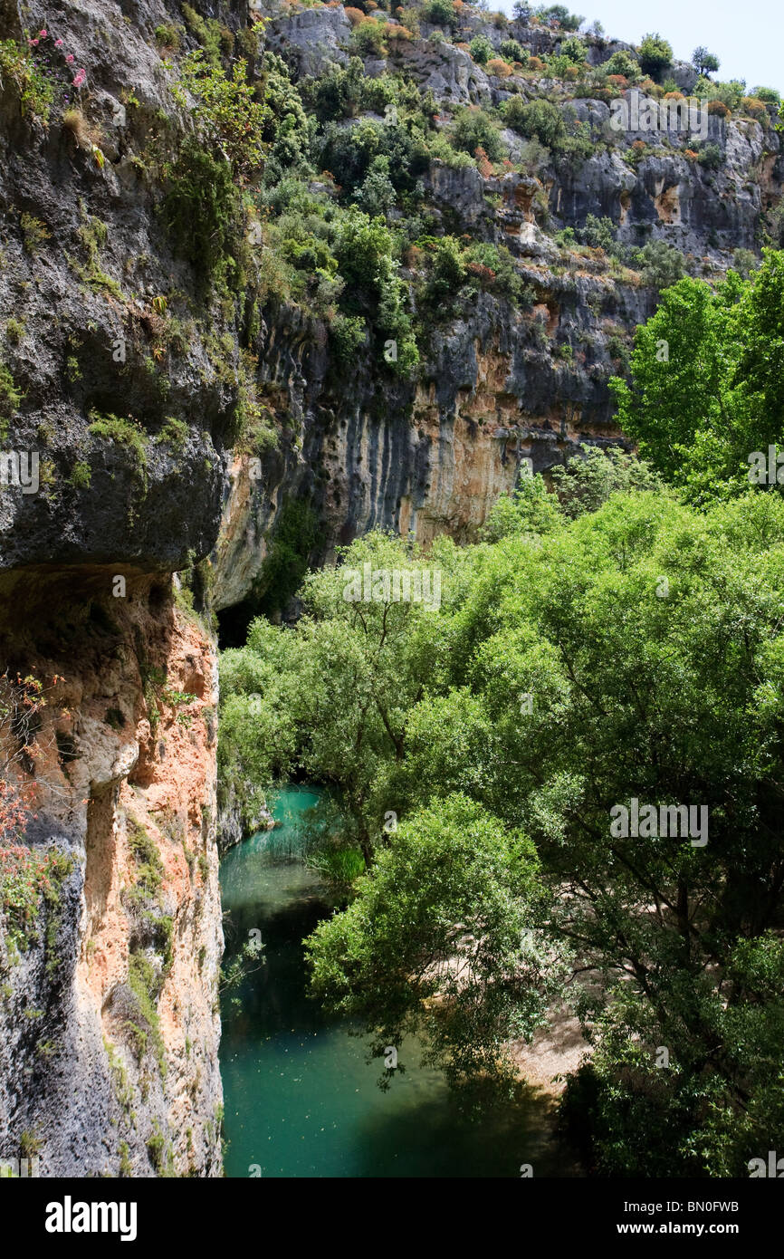 Rocky Necropolis of Pantalica, UNESCO World Heritage Sites, river Anapo ...