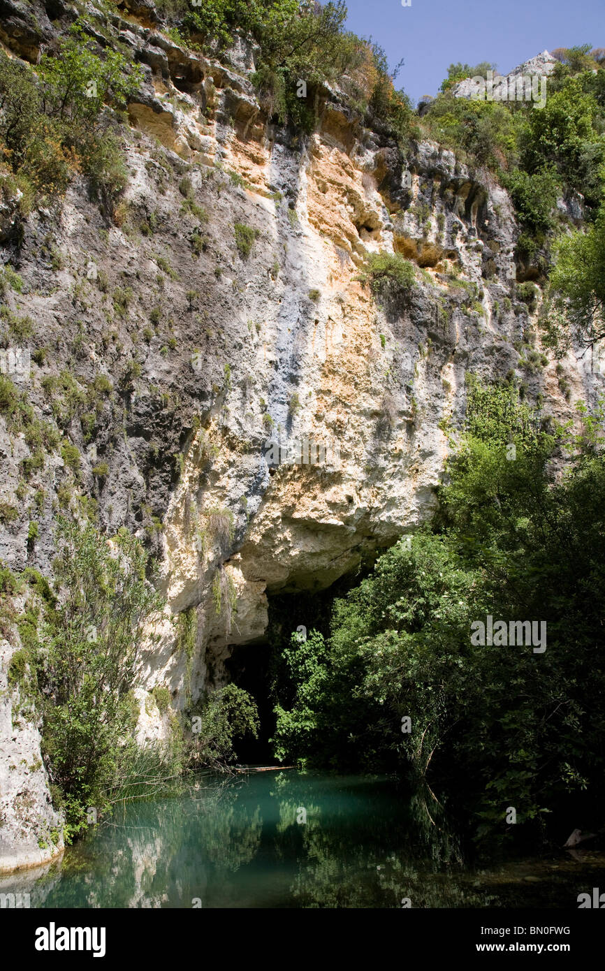Rocky Necropolis of Pantalica, UNESCO World Heritage Sites, river Anapo ...
