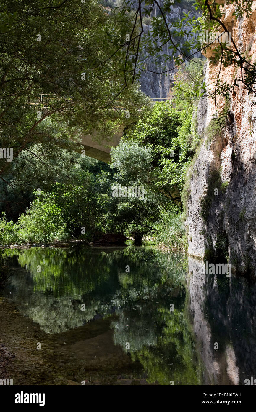 Rocky Necropolis of Pantalica, UNESCO World Heritage Sites, river Anapo ...