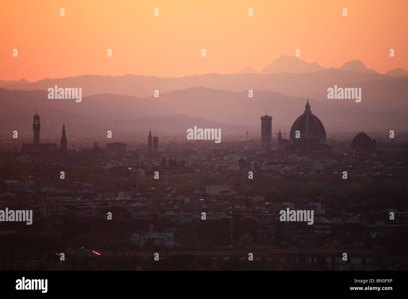 Unesco historic centre of florence a world heritage site hi-res stock ...