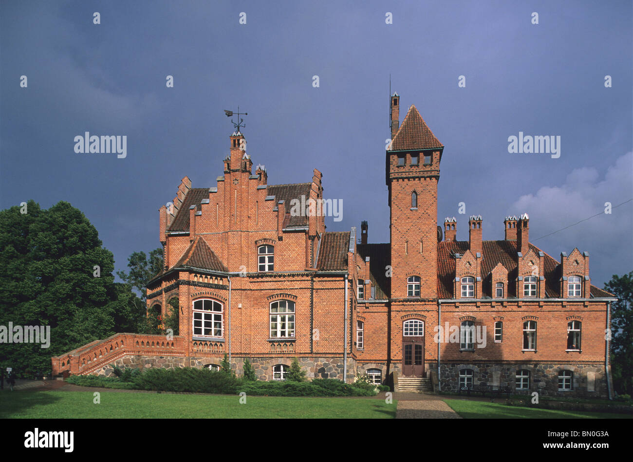 Latvia,Tukuma Jaunmoku Pils (castle) 1901,Kurzeme Region Stock Photo ...