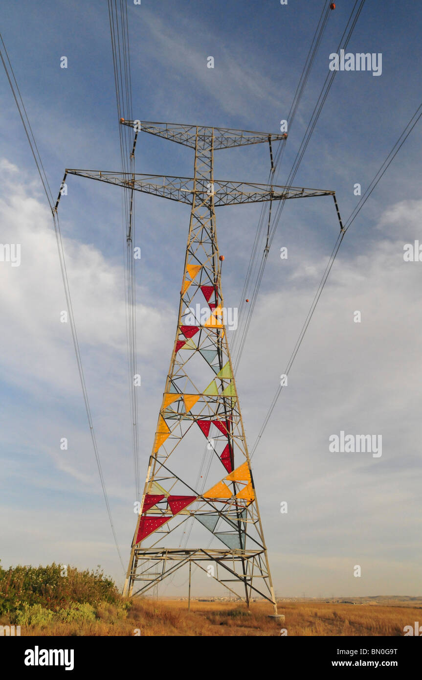 Israel, Negev Desert. High voltage power line pylon Stock Photo - Alamy