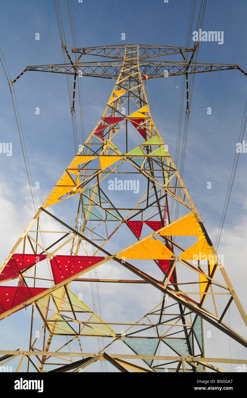 Israel, Negev Desert. High voltage power line pylon Stock Photo - Alamy