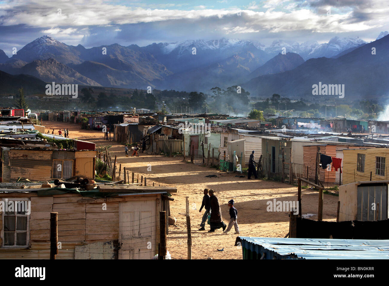 South Africa: Township in the wine region of Western Cape Province near ...