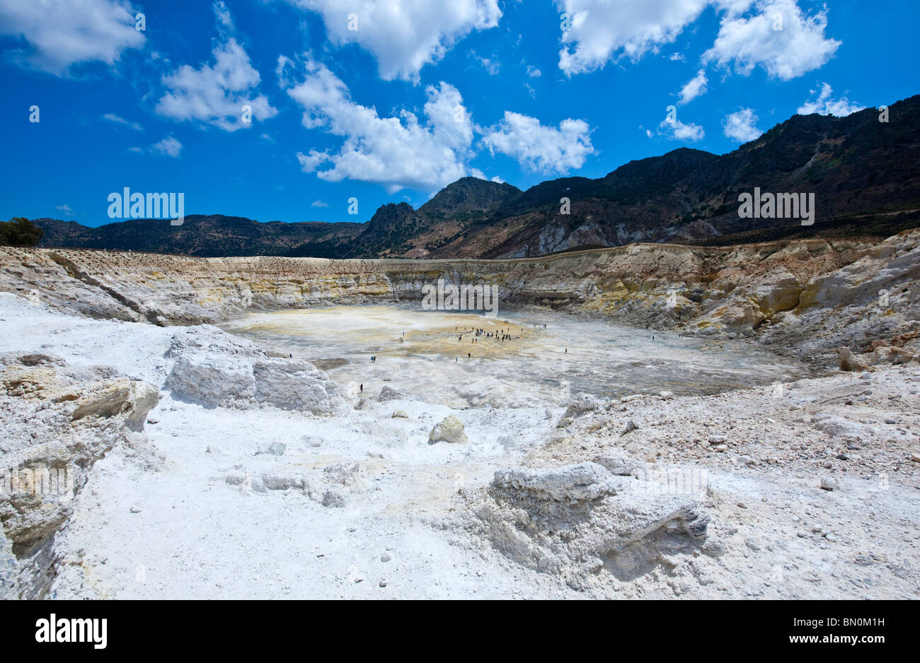 Greece, Dodecanese, Nissyros,the volcano's caldera Stock Photo - Alamy