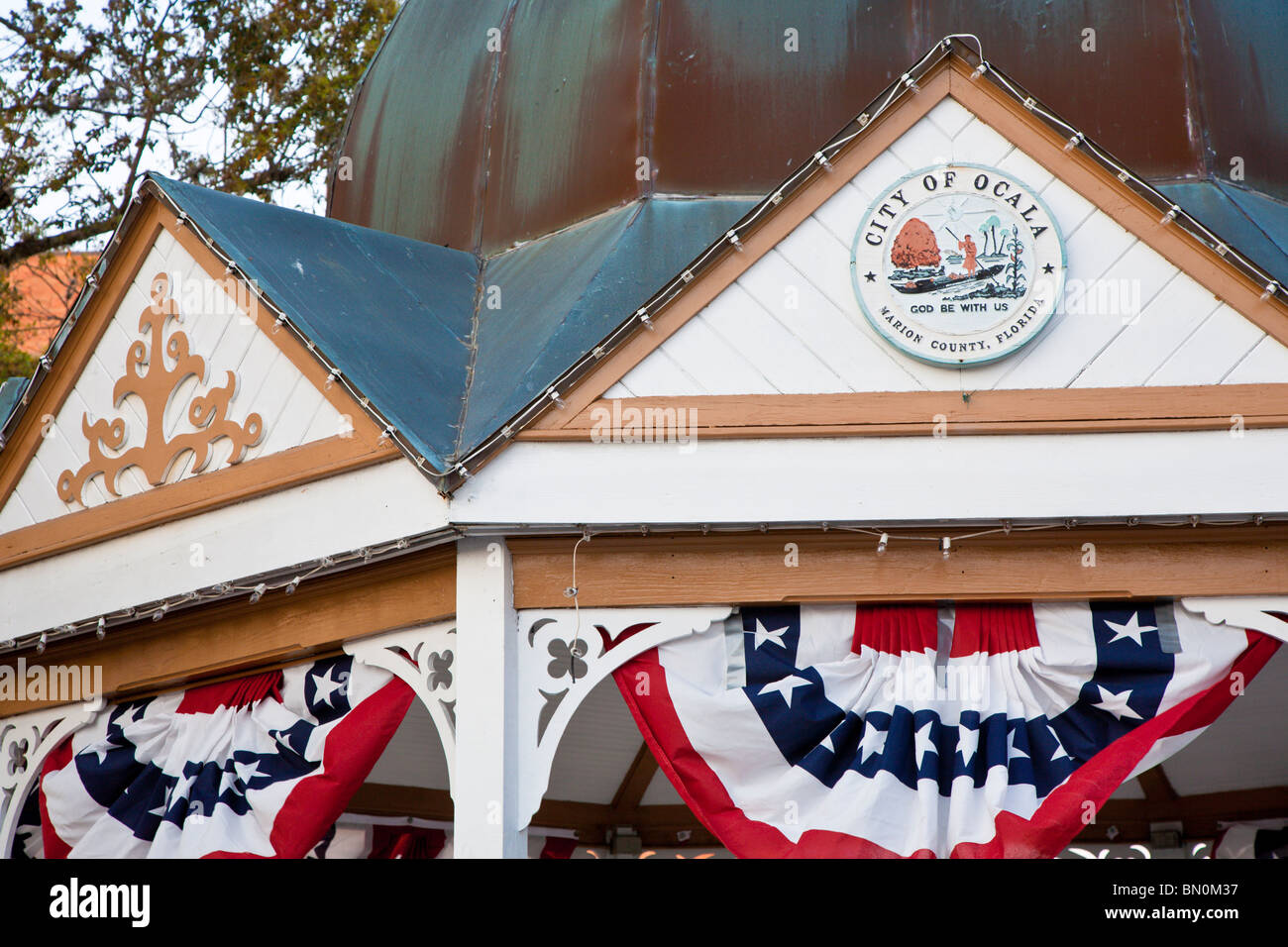 Downtown gazebo in square in hi-res stock photography and images - Alamy