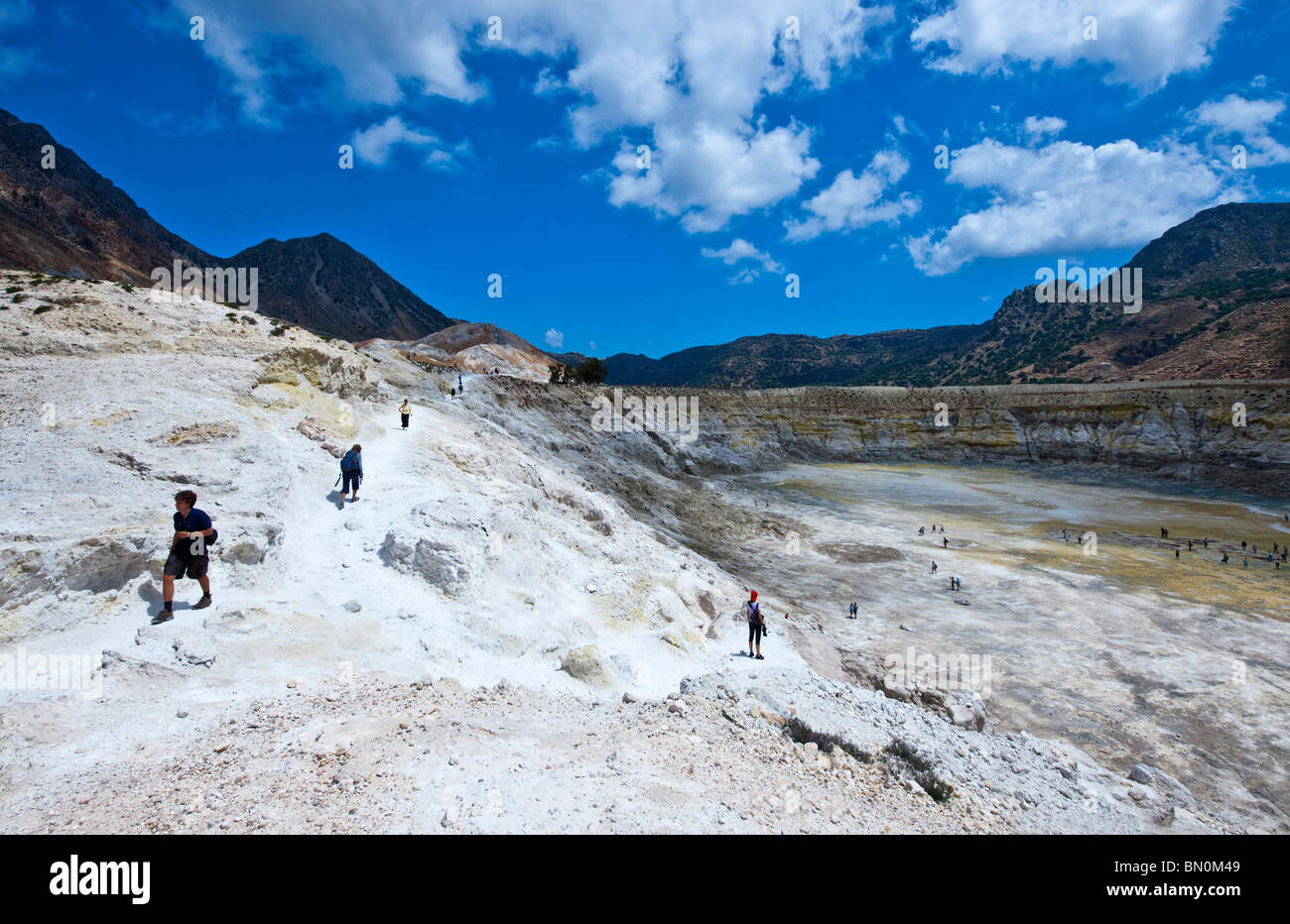 Greece, Dodecanese, Nissyros,the volcano's caldera Stock Photo - Alamy