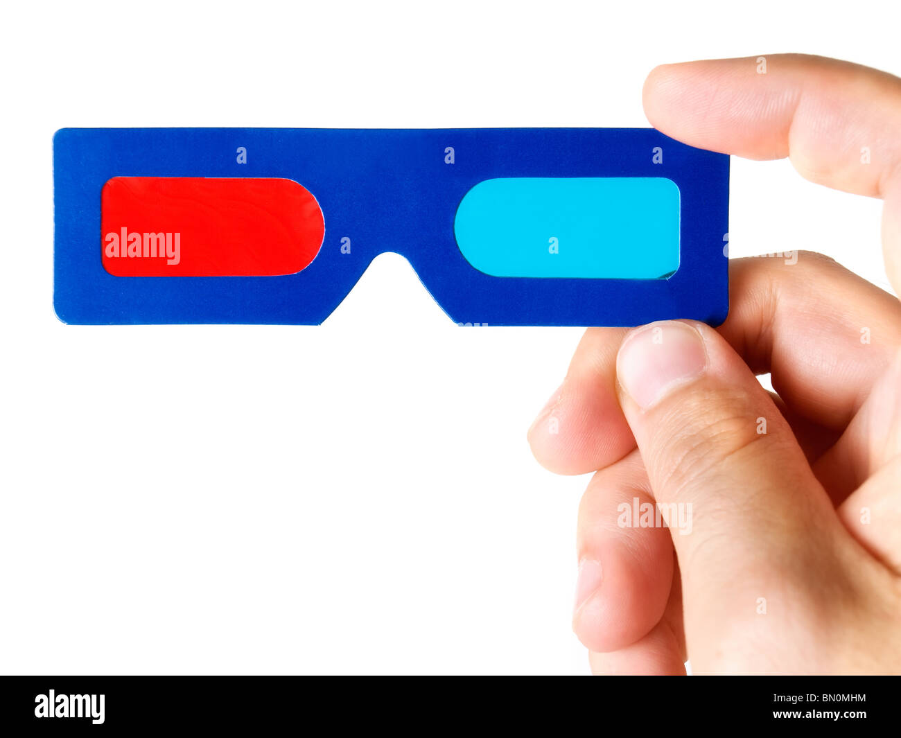 3D glasses in hand isolated on a white background Stock Photo - Alamy