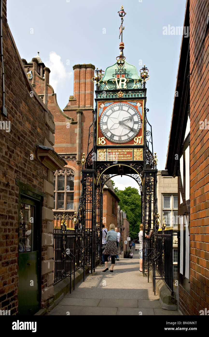 The Eastgate Clock, Eastgate, Chester, Cheshire, England, UK Stock ...