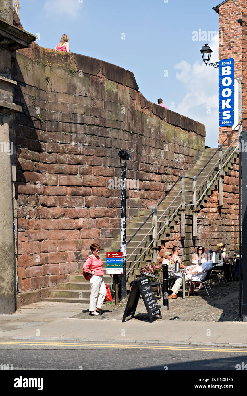Part of the Wall Surrounding the Walled City of Chester, England, UK ...