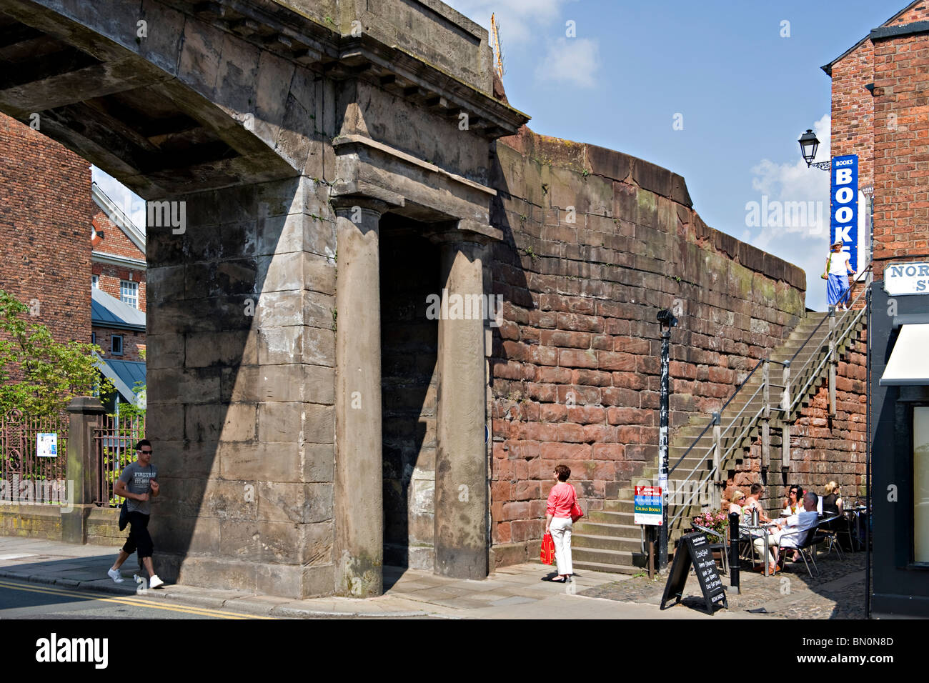 Part of the Wall Surrounding the Walled City of Chester, England, UK ...