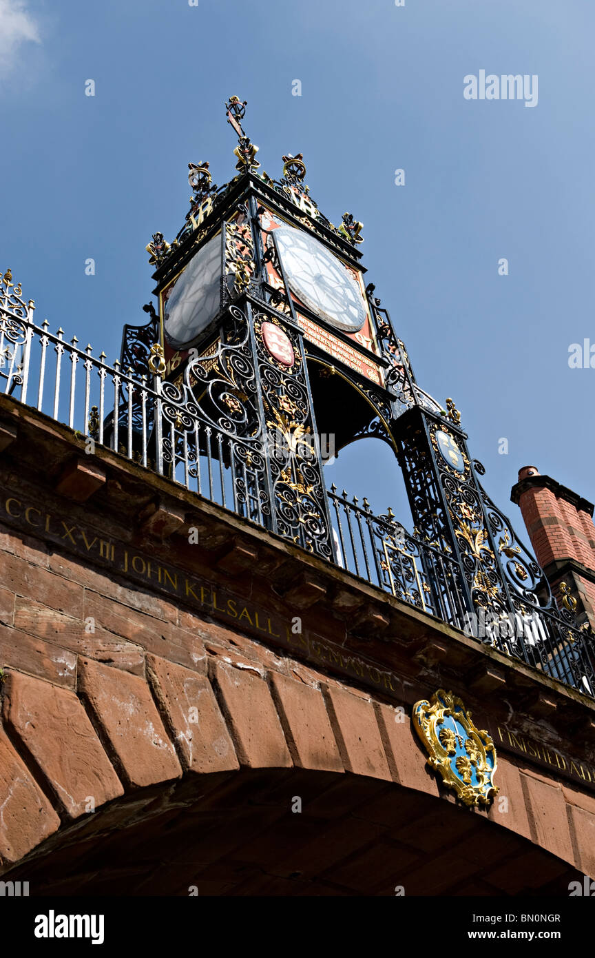 The Eastgate Clock, Eastgate, Chester, Cheshire, England, UK Stock ...