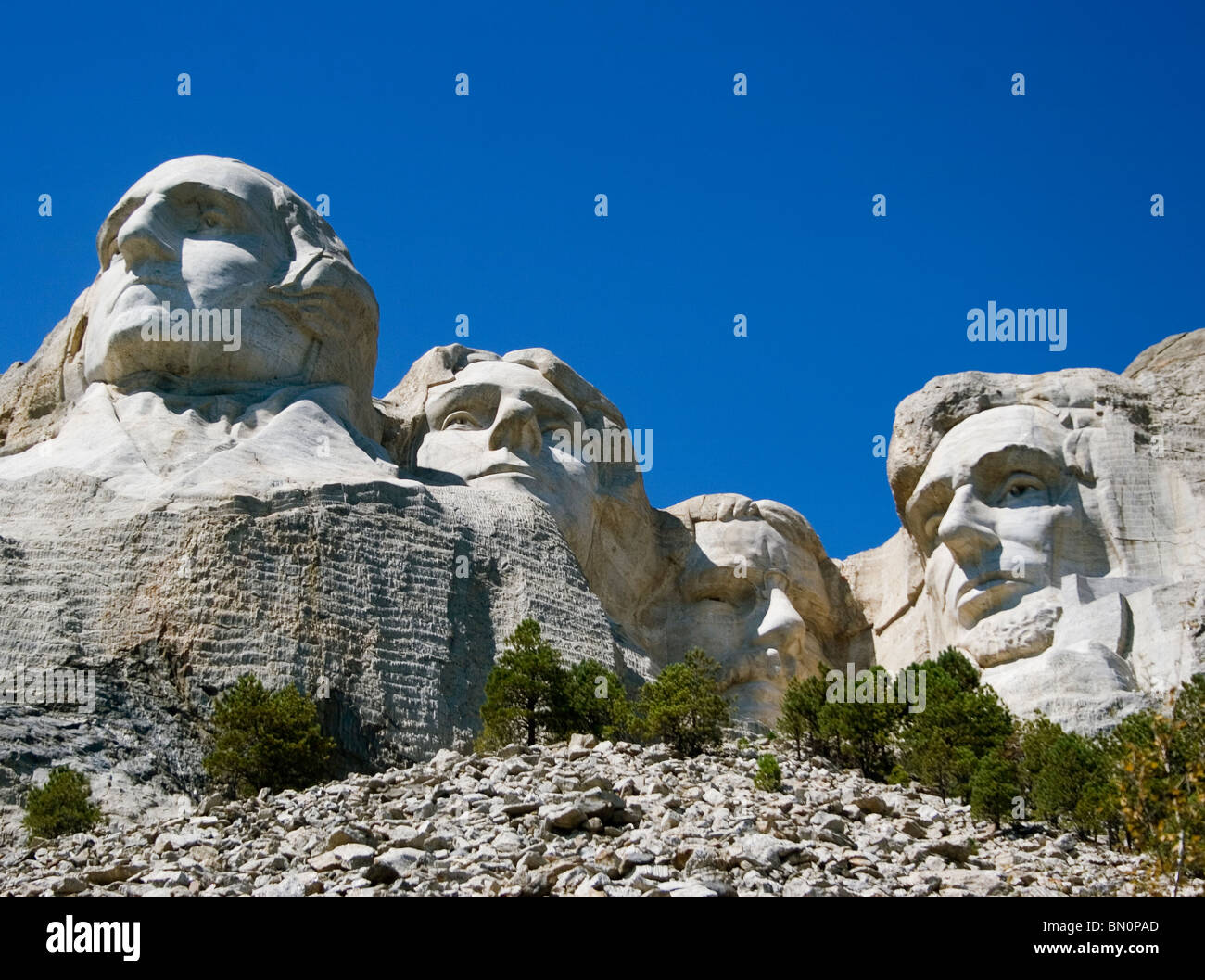 Mount Rushmore featuring the heads of Presidents Washington Jefferson ...