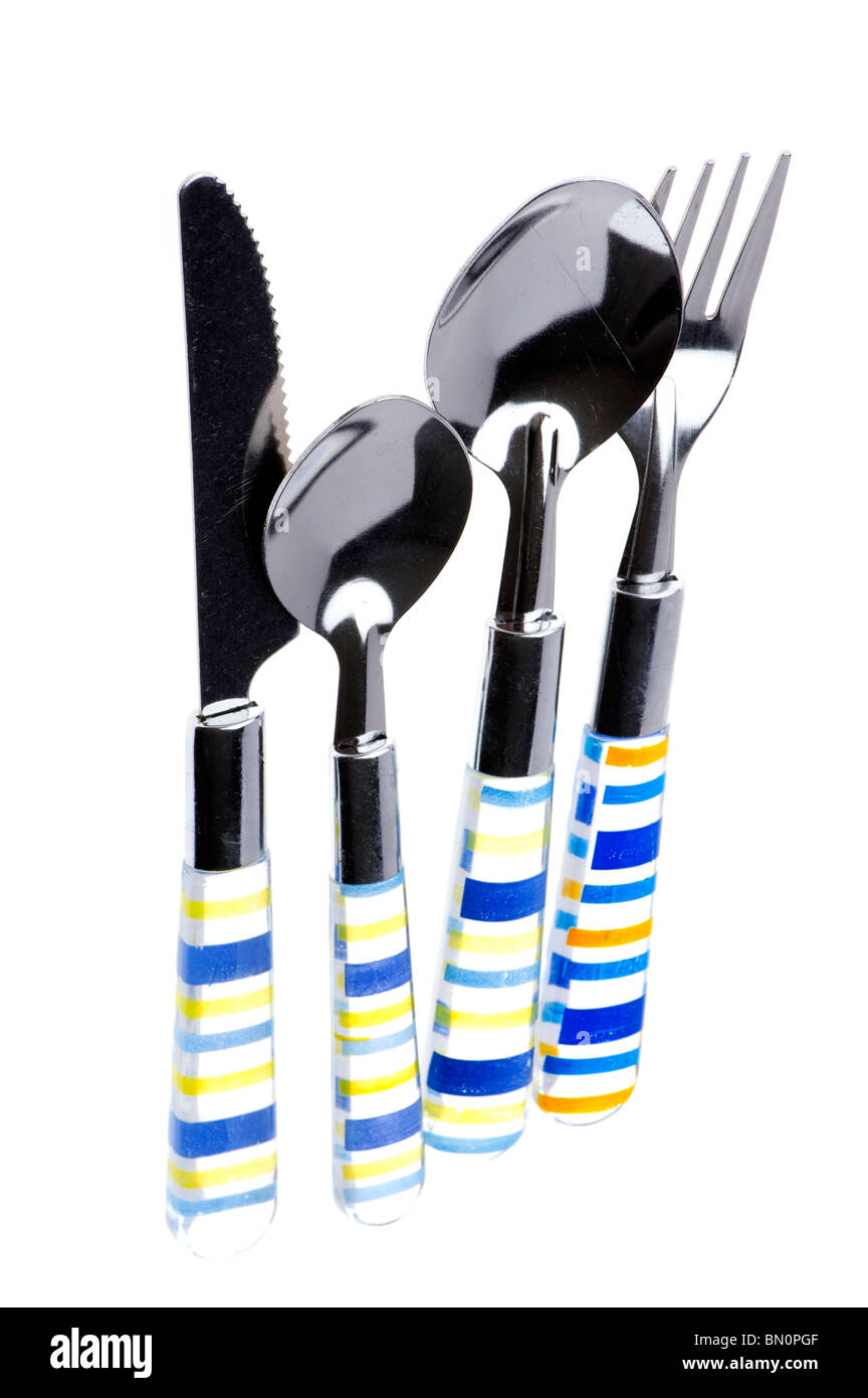 object on white - kitchen utensil fork Stock Photo - Alamy