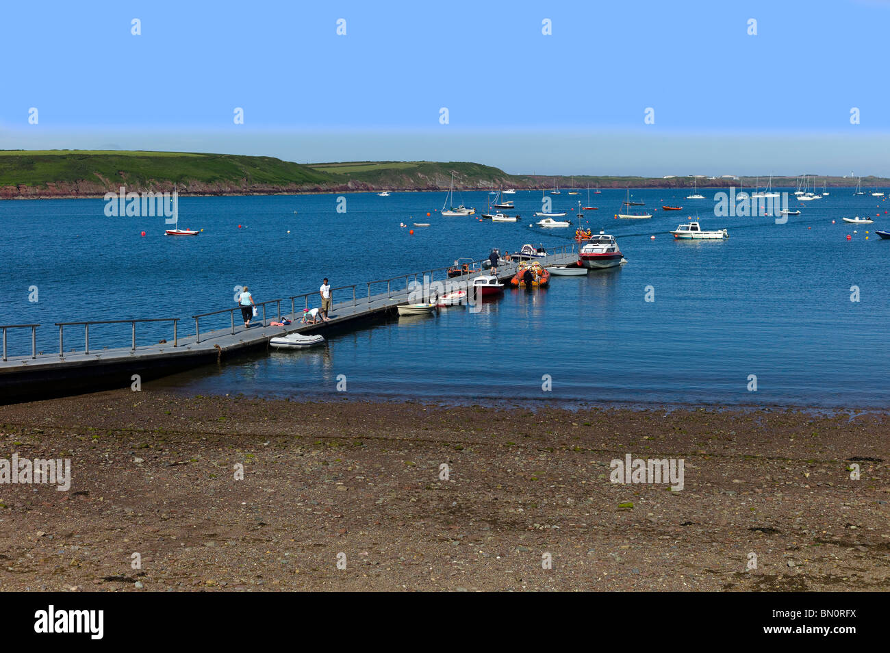 harbour marina and boats at the sailing resort of dale on the ...