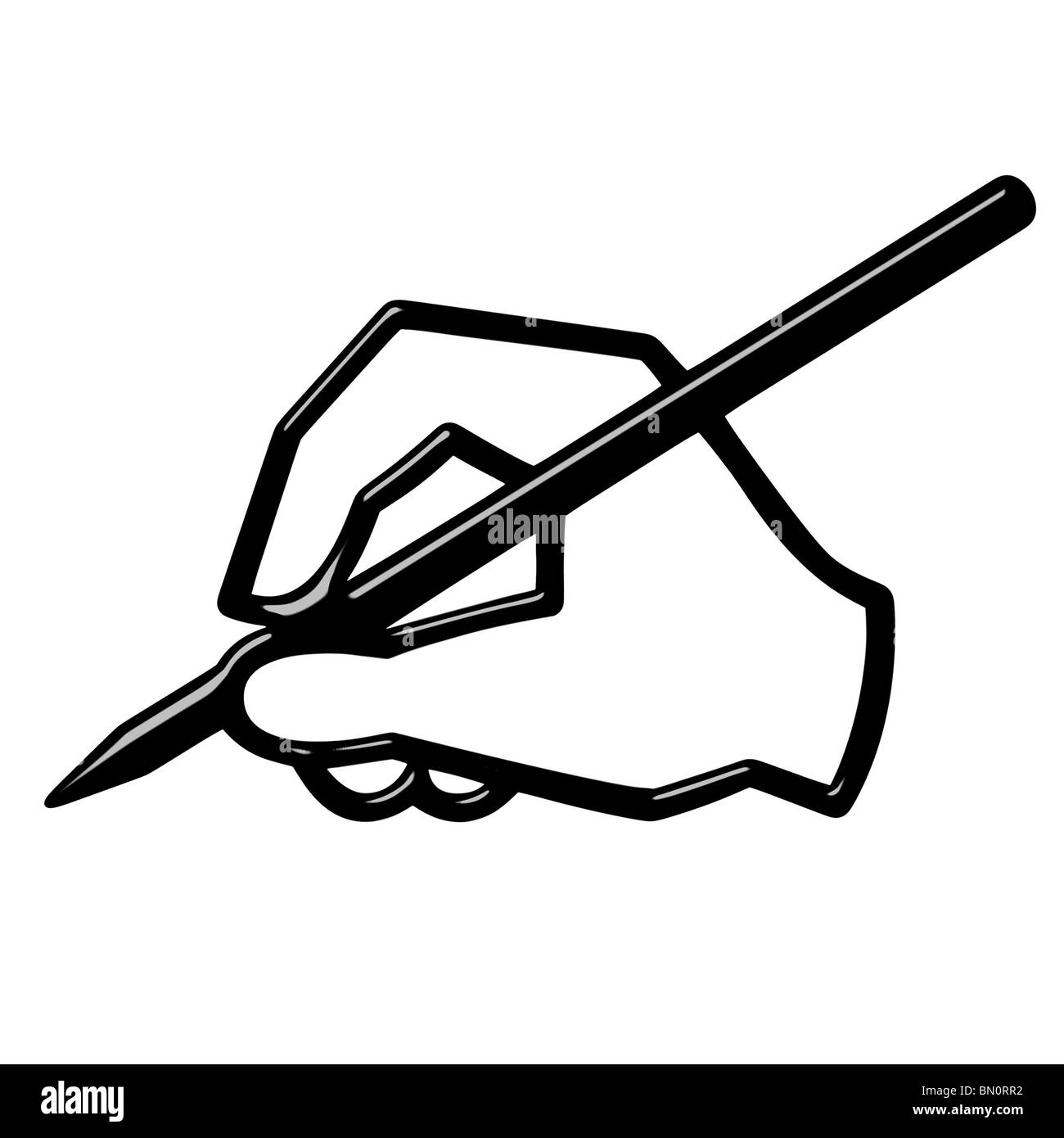 3d hand writing Stock Photo - Alamy