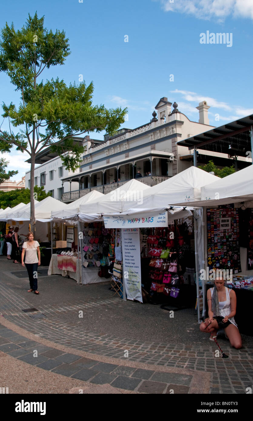 Southbank weekend market in Brisbane, Australia Stock Photo - Alamy