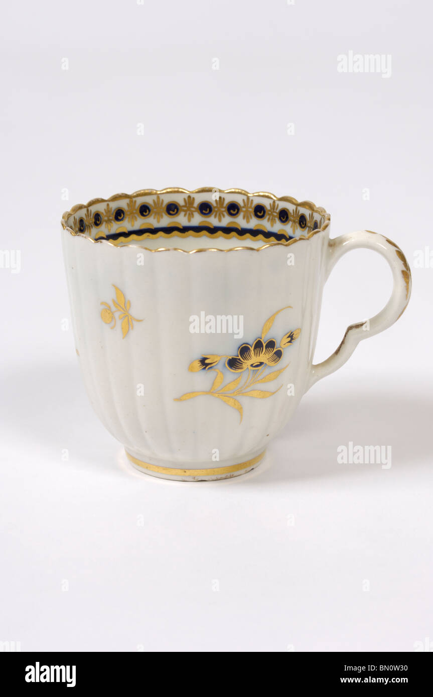 An English coffee cup made by the Caughley factory, circa 1790 ...