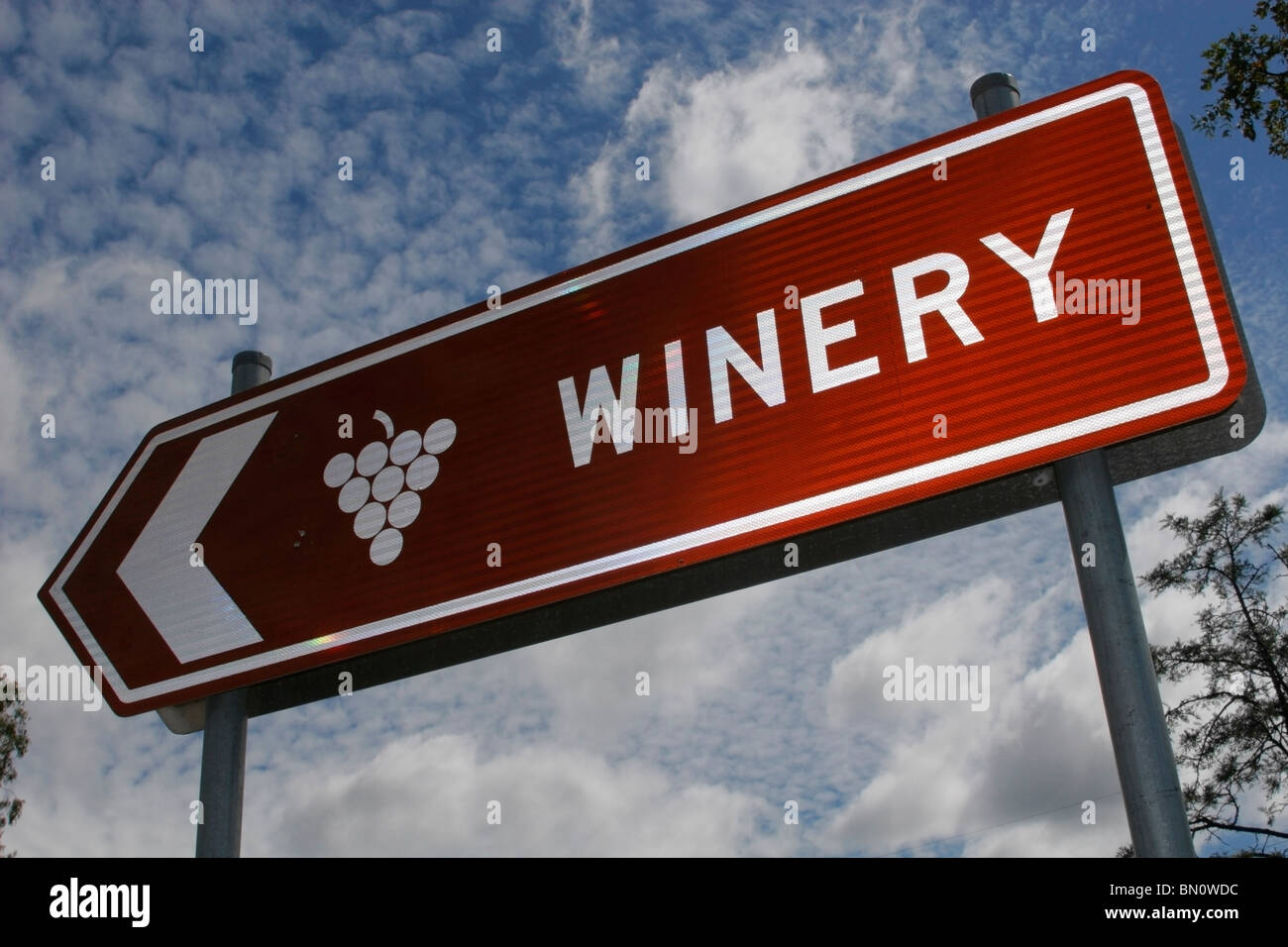 Winery direction sign hi-res stock photography and images - Alamy