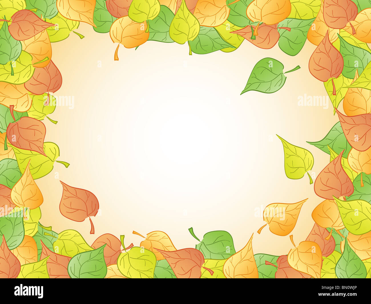 leaf card. vector Stock Photo - Alamy