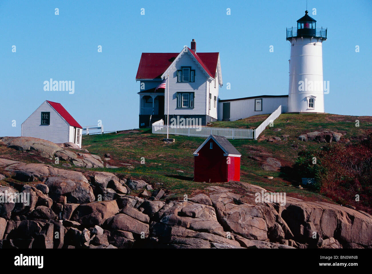 Nubble point lighthouse hi-res stock photography and images - Alamy