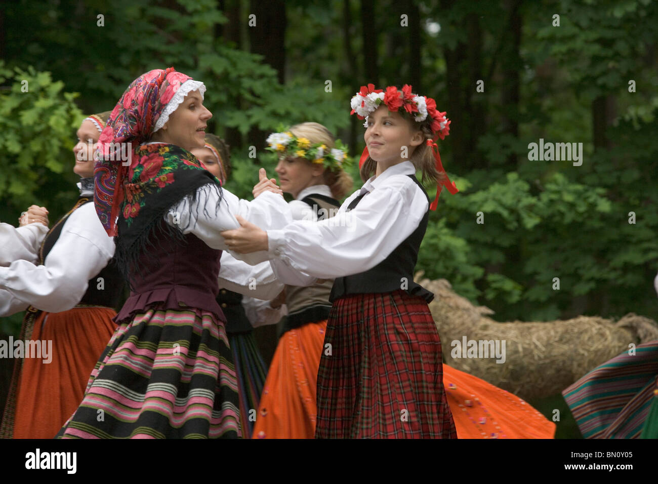 Latvia,Latvian folklore,Traditional costumes Stock Photo - Alamy