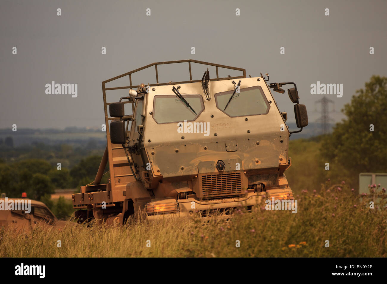 Centigon armoured cab lorry designed for use by military security ...