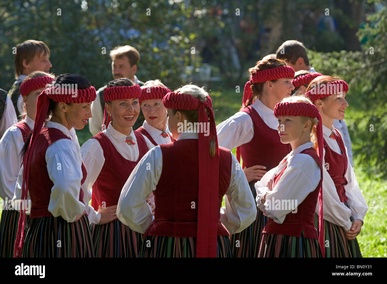 Latvia,Riga,Open Air Ethnographic Museum,latvian folklore Stock Photo ...