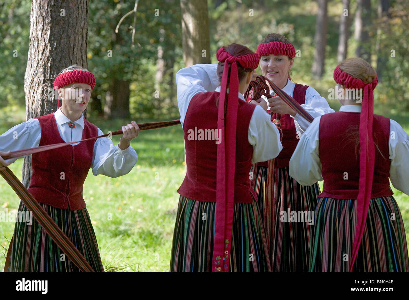 Latvia,Riga,Open Air Ethnographic Museum,latvian folklore Stock Photo ...