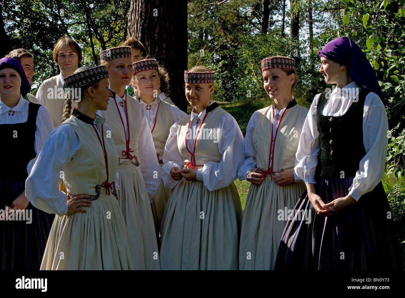 Latvia,Riga,Open Air Ethnographic Museum,latvian folklore Stock Photo ...