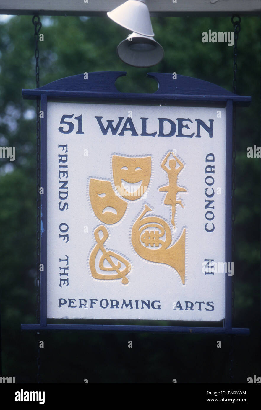 Friends of the performing arts in Concord sign Stock Photo - Alamy