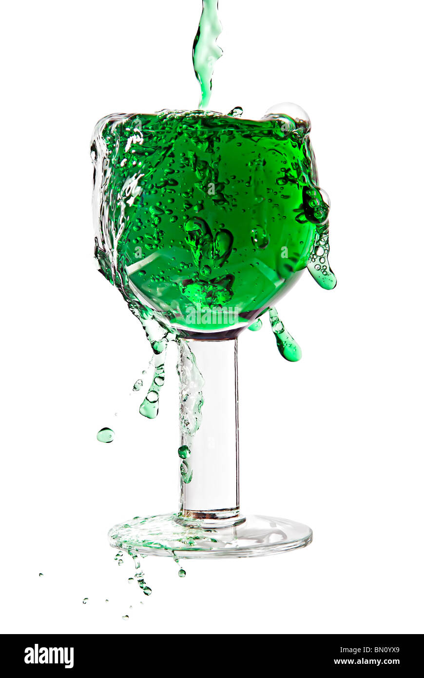 Splash in a glass. A fresh cold drink. Colorful drink Stock Photo - Alamy