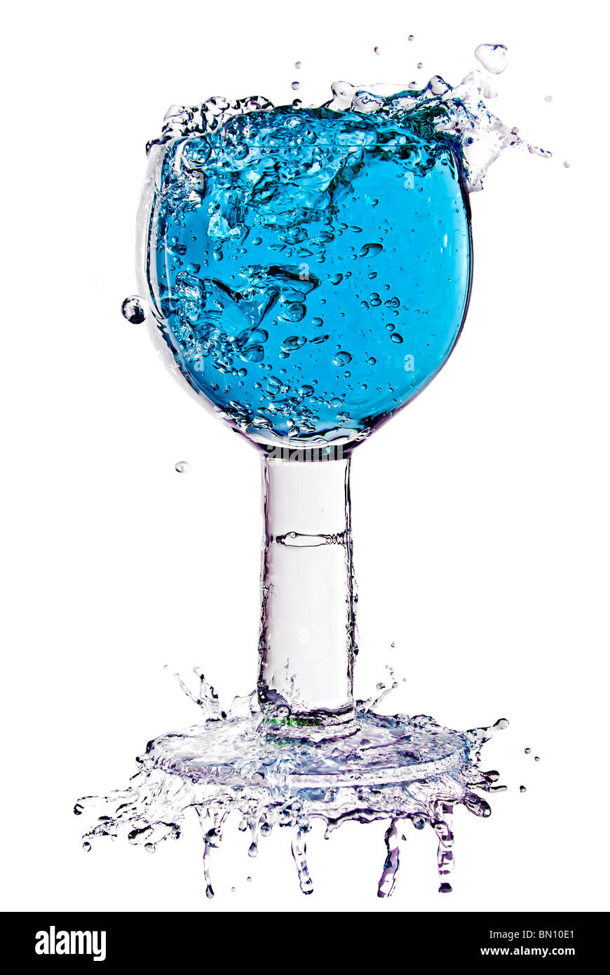 Splash in a glass. A fresh cold drink. Colorful drink Stock Photo - Alamy