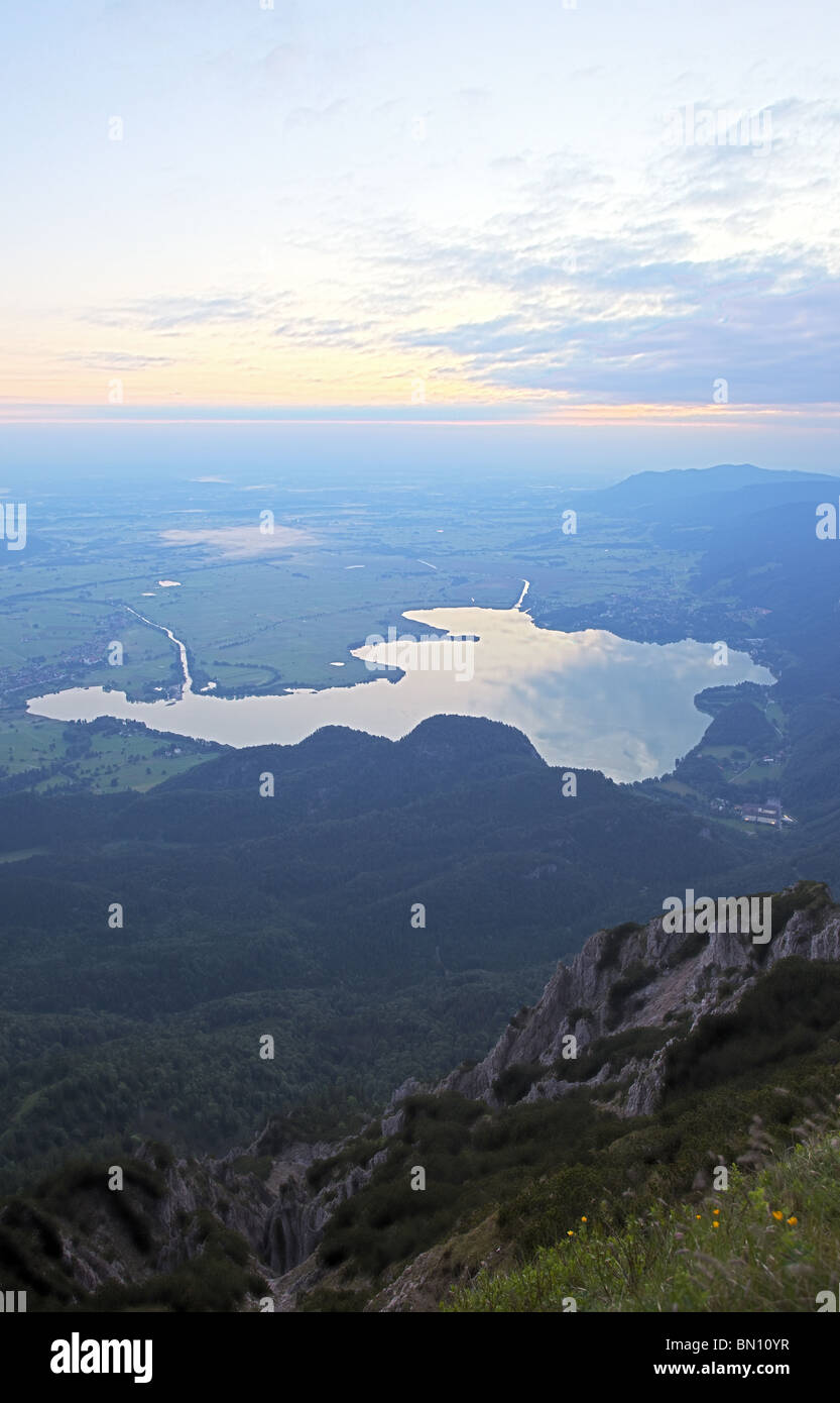 german mountain lake at sunrise Stock Photo - Alamy