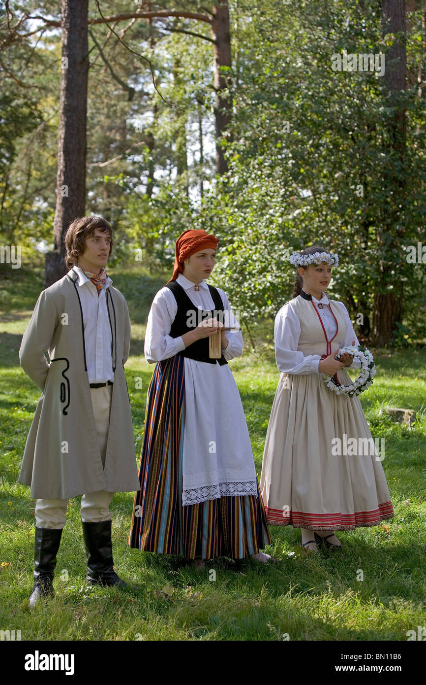 Latvia,Riga,Open Air Ethnographic Museum,latvian folklore Stock Photo ...
